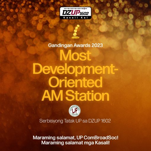Serbisyong Tatak UP Propels DZUP to Win Gandingan Awards for Most ...