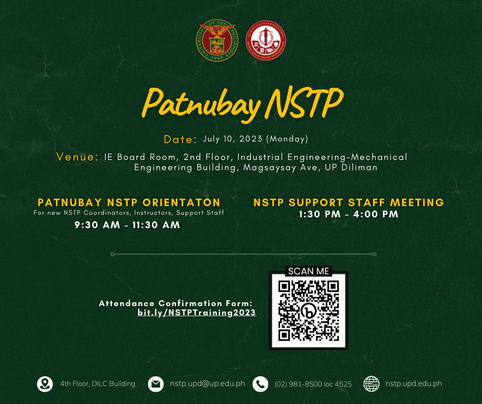 NSTP ACTIVITIES/PROGRAMS – National Service Training Program Diliman